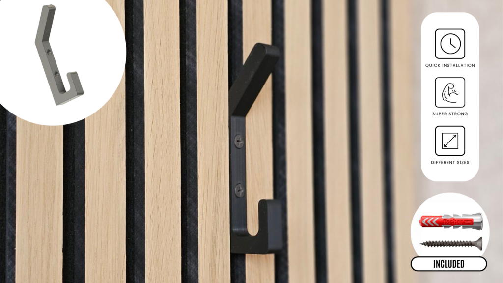 L-Shape Hooks for Acoustic Wood panel - DSDesign-shop