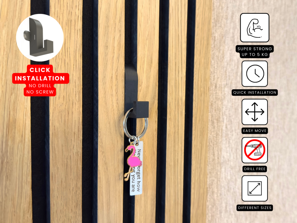 Acoustic Panel Hooks - ClickIN - DSDesign-shop